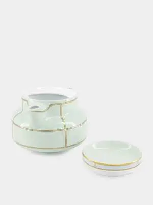 GINORI 1735 Verde Porcelain Diva Teapot