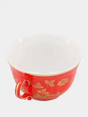 GINORI 1735 Oriente Italiano Rubrum Tea Cup - Red