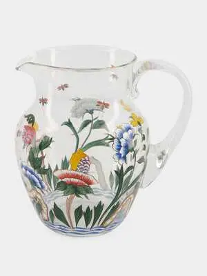 LOBMEYR Dkr 16 Chinese Flowers Crystal Water Pitcher - Multicolour