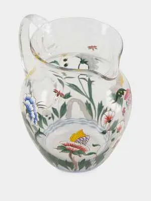 LOBMEYR Dkr 16 Chinese Flowers Crystal Water Pitcher