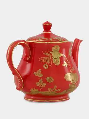 GINORI 1735 Oriente Italiano Rubrum Teapot With Cover - Red