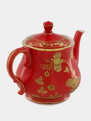 GINORI 1735 Oriente Italiano Rubrum Teapot With Cover - Red