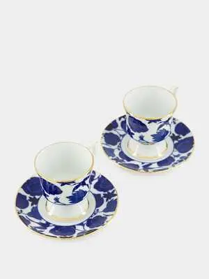 La DoubleJ Wildbird Porcelain Espresso Cup Set Of 2