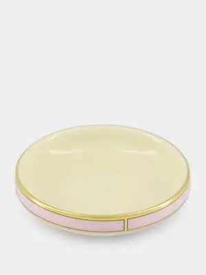 GINORI 1735 Diva Porcelain Butter Dish - Yellow