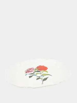 ASTIER DE VILLATTE Stuttgart Flower Platter - White