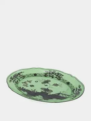 GINORI 1735 Oriente Italiano Bario Large Oval Platter - Green