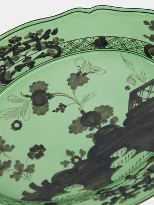 GINORI 1735 Oriente Italiano Bario Large Oval Platter - Green