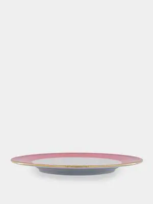 La DoubleJ Set Of 2 Rainbow Rose Dinner Plates - Pink