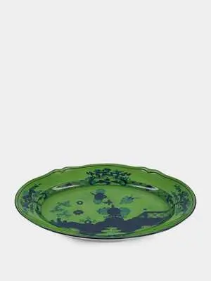 GINORI 1735 Oriente Italiano Malachite Oval Platter - Green
