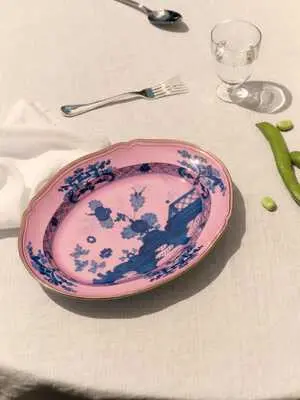 GINORI 1735 Oriente Italiano Azalea Platter - Pink