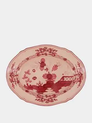 GINORI 1735 Oriente Italiano Vermiglio Oval Platter - Red