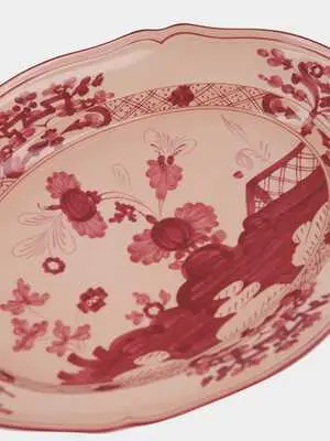 GINORI 1735 Oriente Italiano Vermiglio Oval Platter - Red