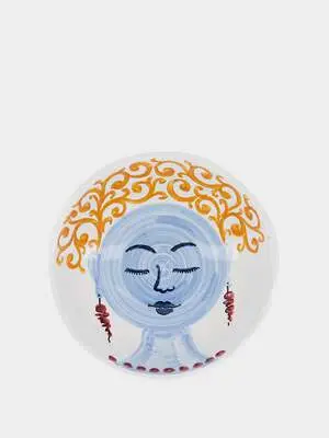 LES-OTTOMANS Handpainted Faces Ceramic Bowl