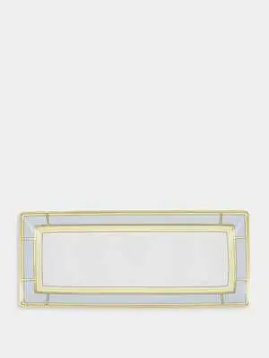 GINORI 1735 Celeste Porcelain Diva Rectangular Tray - Multicolour