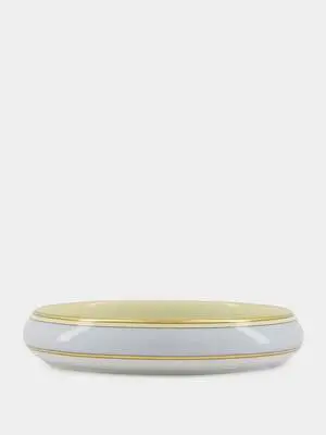 GINORI 1735 Light Diva Round Porcelain Change Tray - Blue
