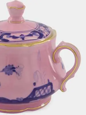 GINORI 1735 Oriente Italiano Azalea Sugar Bowl - Pink