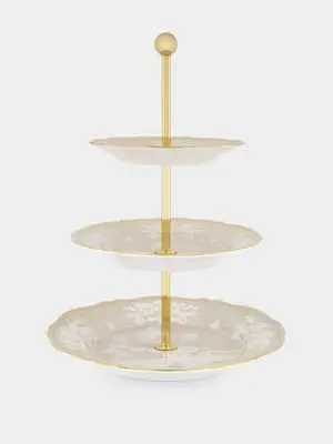 GINORI 1735 Oriente Italiano 3-tier Serving Stand - Beige