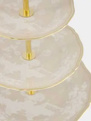 GINORI 1735 Oriente Italiano 3-tier Serving Stand - Beige