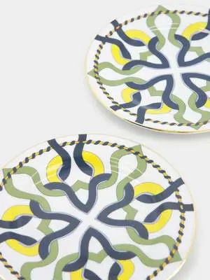 La DoubleJ Mosaica Dessert Plates Set Of 2