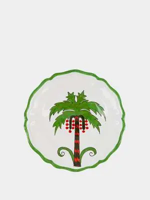 LES-OTTOMANS Sopho Tropical Dessert Plate - White
