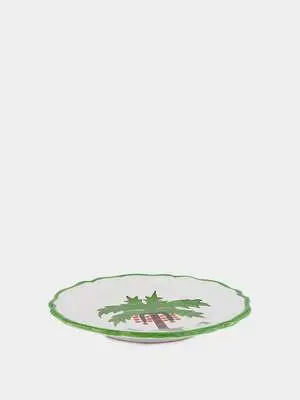 LES-OTTOMANS Sopho Tropical Dessert Plate - White