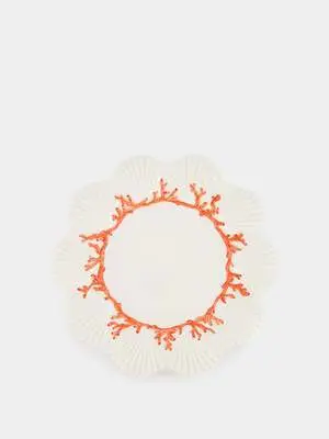 LES-OTTOMANS Saint Jacques Dessert Plate - White
