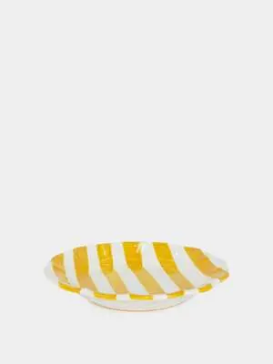 POPOLO Ocher Stripe Dessert Plate