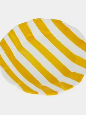 POPOLO Ocher Stripe Dessert Plate