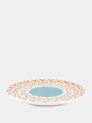 LES-OTTOMANS Sicily Handpainted Dinner Plate - Orange