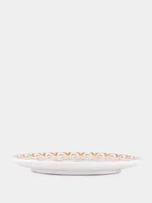 LES-OTTOMANS Sicily Handpainted Dinner Plate - Orange