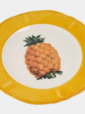 LES-OTTOMANS Botanical Pineapple Dinner Plate