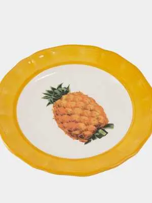 LES-OTTOMANS Botanical Pineapple Dessert Plate