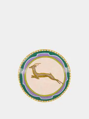 La DoubleJ Mini Doe Porcelain Plate - Multicolour