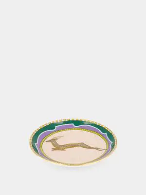 La DoubleJ Mini Doe Porcelain Plate - Multicolour