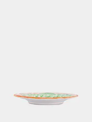 LES-OTTOMANS La Menagerie D'ete Seahorse Dessert Plate - Orange