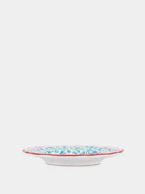 LES-OTTOMANS La Menagerie D'ete Lobster Dessert Plate - Red