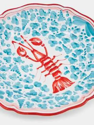 LES-OTTOMANS La Menagerie D'été Lobster Dinner Plate - Multicolour