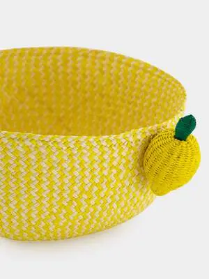 Coro Cora Toquilla Palm Bowl With Lemons