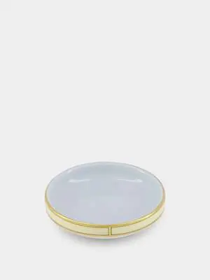 GINORI 1735 Celeste Porcelain Diva Butter Dish Blue