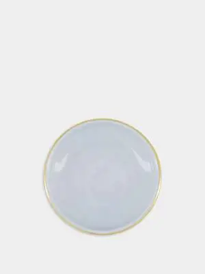 GINORI 1735 Celeste Porcelain Diva Butter Dish - Blue