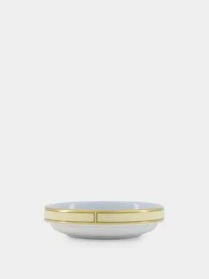 GINORI 1735 Celeste Porcelain Diva Butter Dish - Blue