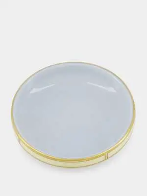 GINORI 1735 Celeste Porcelain Diva Butter Dish - Blue