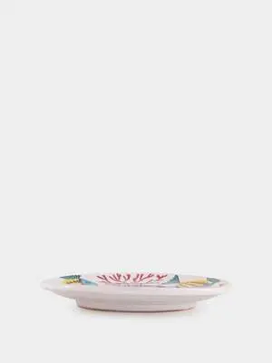 LES-OTTOMANS Sicily Hand-painted Ceramic Plate - Multicolour