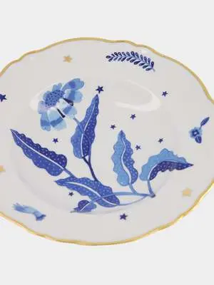 BITOSSI Floral Porcelain Soup Plate - Gold