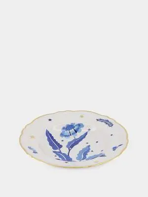 BITOSSI Floral Porcelain Soup Plate - Gold