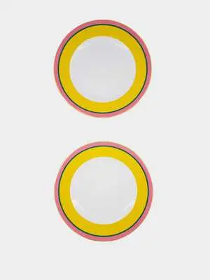 La DoubleJ Set Of 2 Dinner Plates - Multicolour