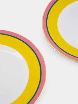 La DoubleJ Set Of 2 Dinner Plates - Multicolour