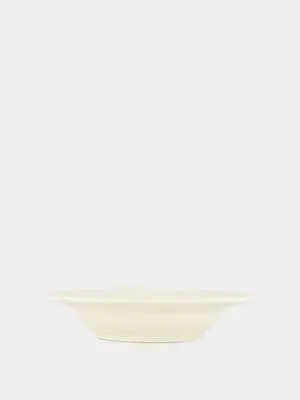HOUSE OF CAPRICORN Vime Ceramic Soup Plate - White