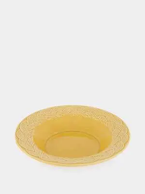 HOUSE OF CAPRICORN Vime Ceramic Soup Plate - Yellow