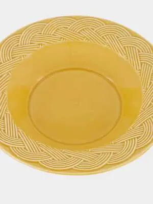 HOUSE OF CAPRICORN Vime Ceramic Soup Plate - Yellow
